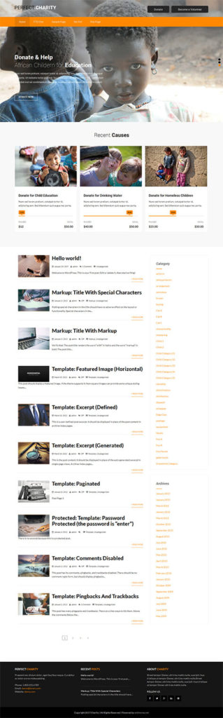 Free Fundraising WordPress Theme for Nonprofits and Charities