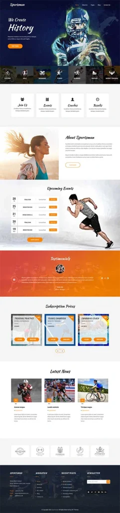 Cricket WordPress Theme for Representing Sports Clubs 2026